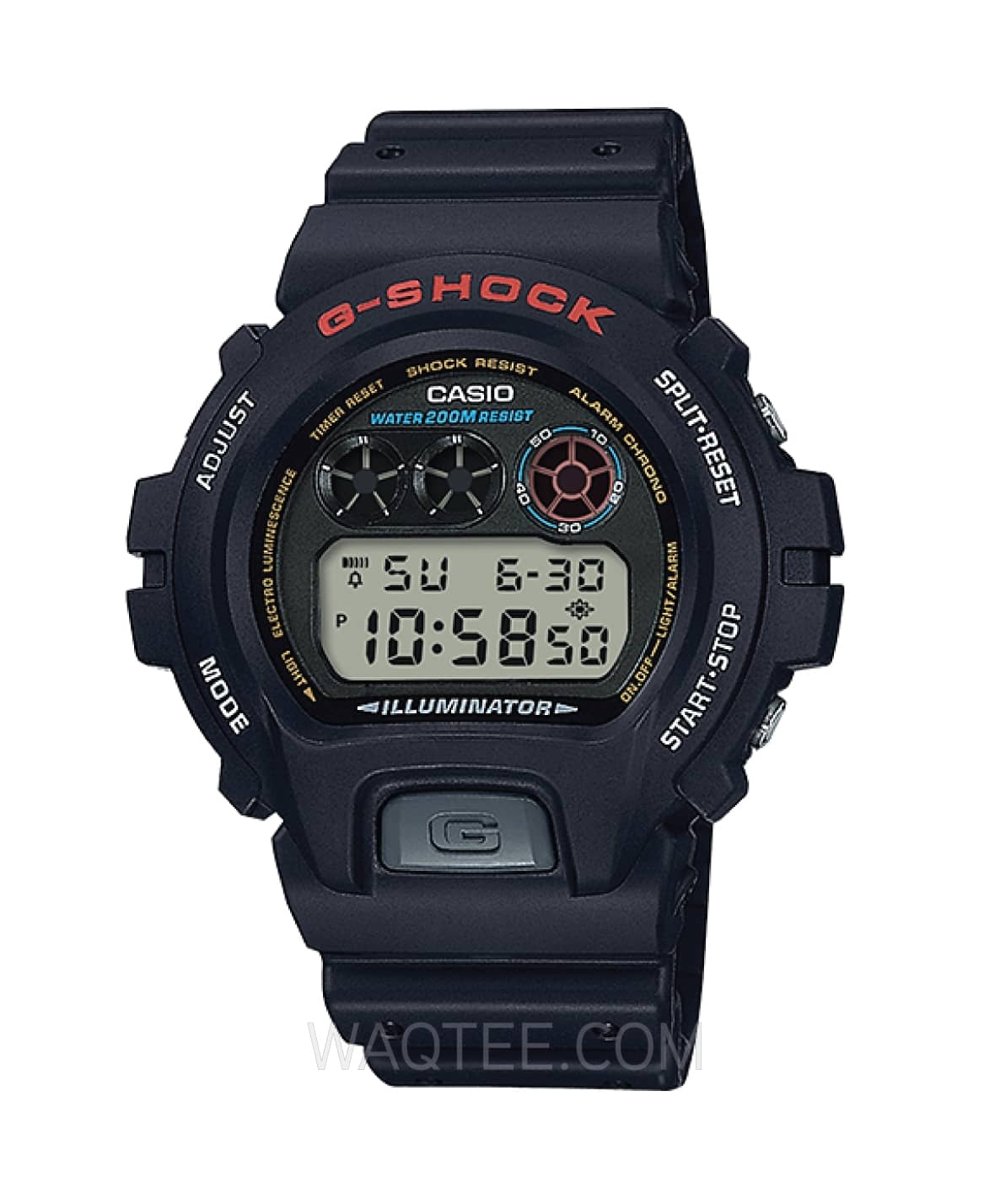 Casio G-Shock Black Out Basic Series Digital Black Rubber For Men DW ...