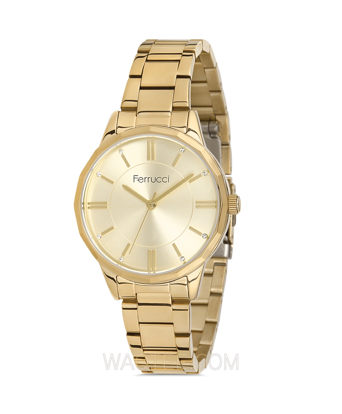Ferrucci Bergenia Golden Metal Golden Dial For Women FC.13929M.03